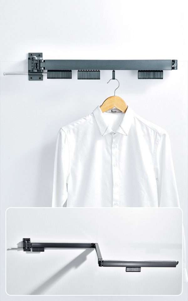 Thanh Phơi Quần Áo Gắn Tường Gấp Gọn GT04